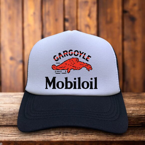 Unbranded | Accessories | Mobil Oil Mens Trucker Hat Black Snapback ...